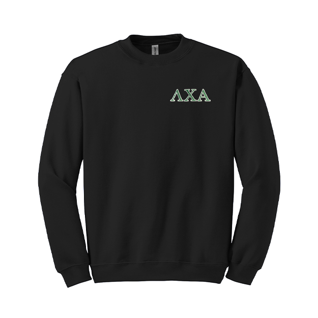 Lambda Chi Alpha Embroidered Greek Letter Crewneck Sweatshirt – Greek Clothing Company LLC