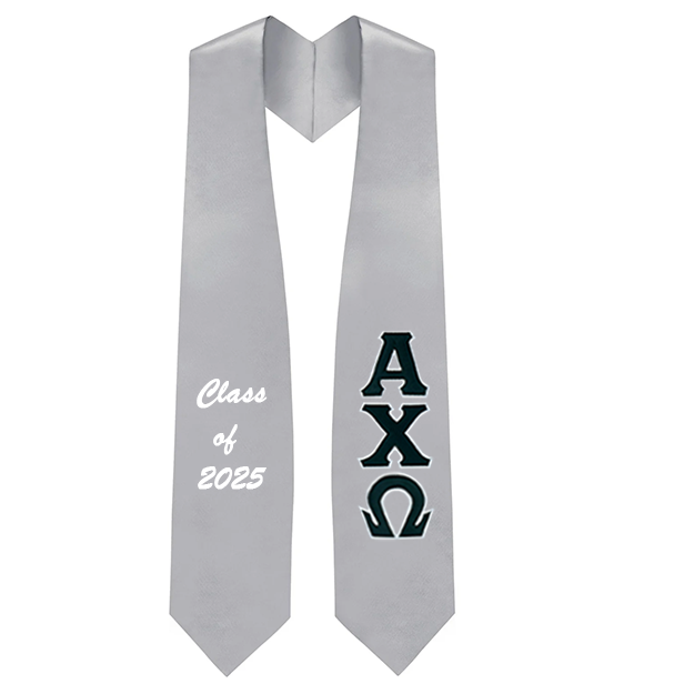 Alpha Chi Omega Sorority Tackle Twill Greek Letter Graduation Stole ...