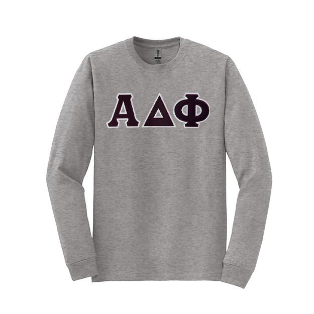 Alpha Delta Phi Fraternity Greek Letter Long Sleeve T-shirt – Greek ...