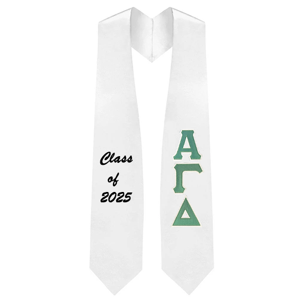 Alpha Gamma Delta Sorority Tackle Twill Greek Letter Graduation Stole ...