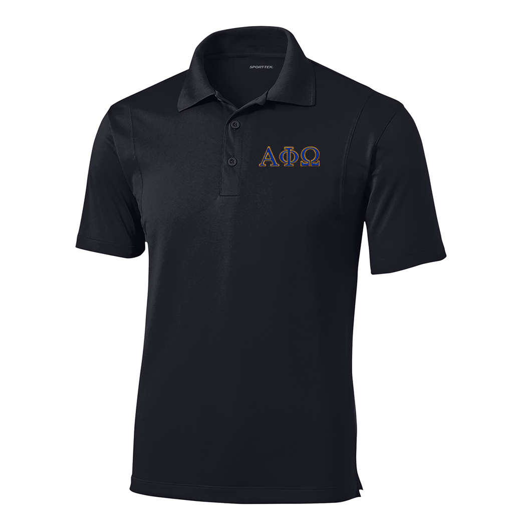 Alpha Phi Omega Sport-Tek Micropique Polo Embroidered Greek Letters ...