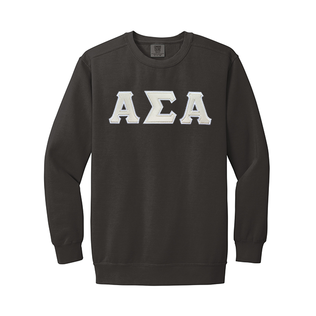 Alpha Sigma Alpha Sorority Comfort Colors Greek Letter Crewneck Sweats ...