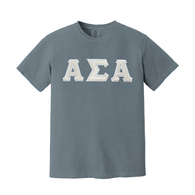 Alpha Sigma Alpha Sorority Comfort Colors Greek Letter T-shirt – Greek ...