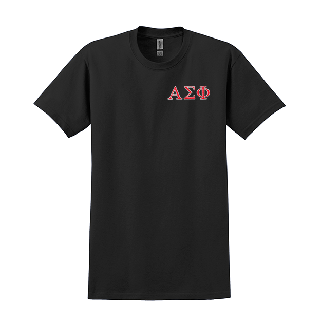 Alpha Sigma Phi Fraternity Embroidered Greek Letter T-shirt – Greek ...