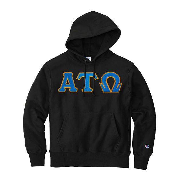 Alpha Tau Omega Fraternity Champion Reverse Weave Greek Letter Hoodie ...