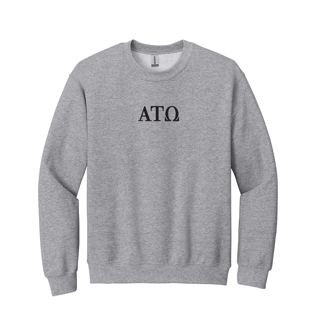 Alpha Tau Omega Fraternity Embroidered Official Letters Crewneck Sweat ...