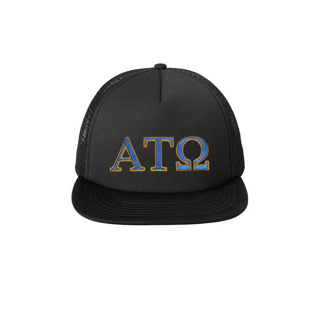 Alpha Tau Omega Fraternity Foam Trucker Hat Embroidered Greek Letters ...