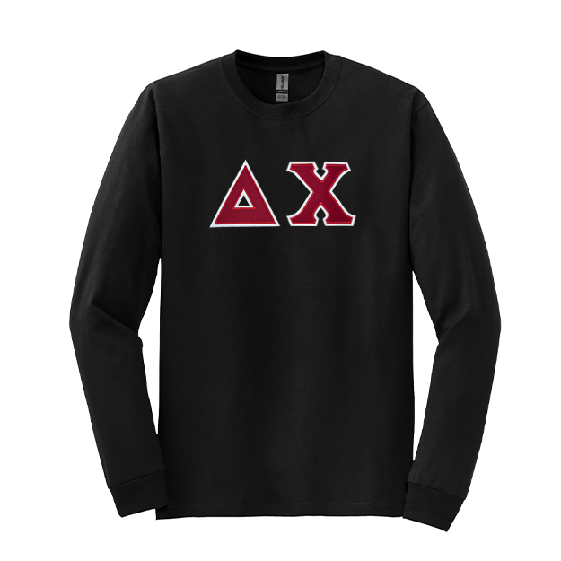 Delta Chi Fraternity Greek Letter Long Sleeve T-shirt – Greek Clothing ...