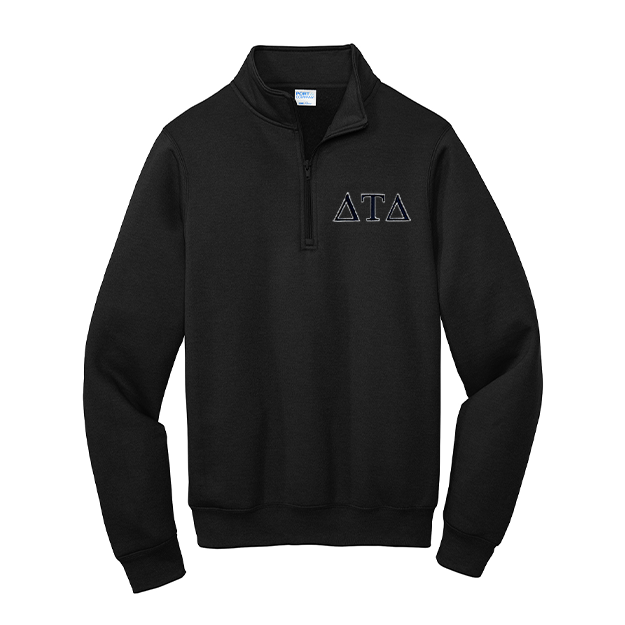 Delta Tau Delta Fraternity Quarter Zip Embroidered Greek Letters ...
