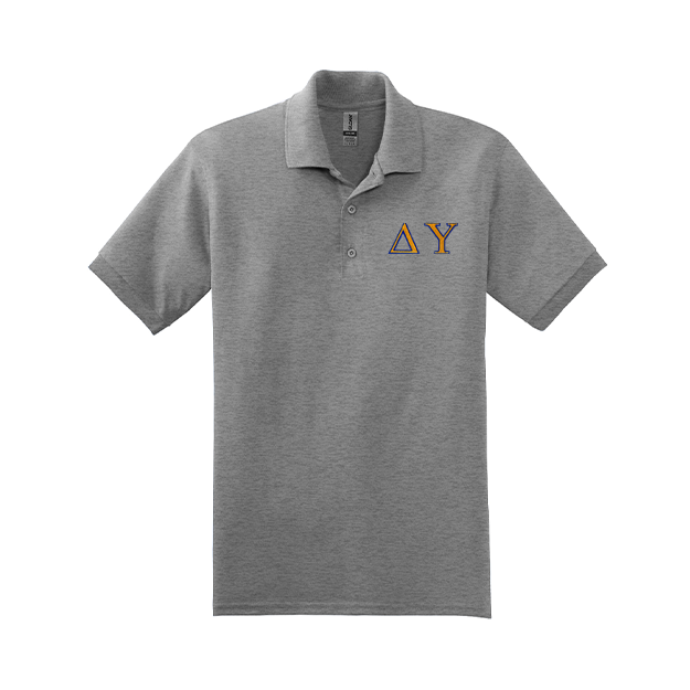 Delta Upsilon Fraternity Polo Embroidered Greek Letters – Greek ...