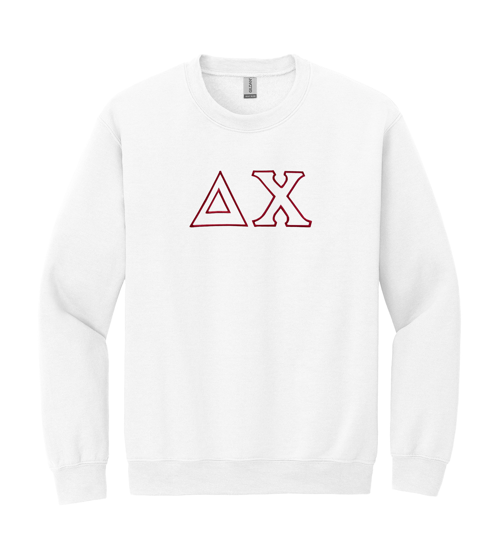 Fraternity Embroidered Greek Letter Outline Crewneck Sweatshirt – Greek ...