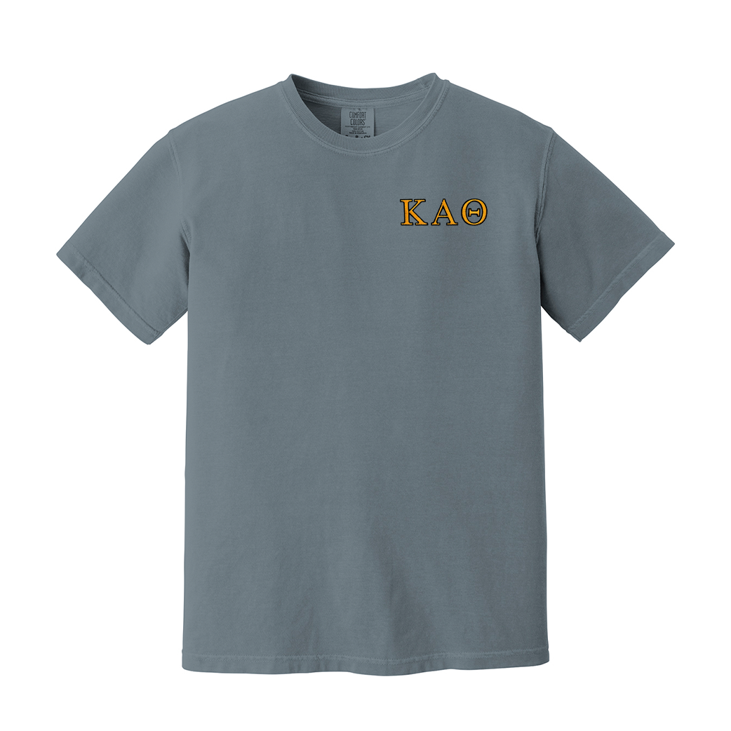 Kappa Alpha Theta Sorority Comfort Colors Embroidered Greek Letter T-s ...
