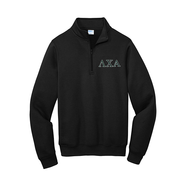 Lambda Chi Alpha Quarter Zip Embroidered Greek Letters – Greek Clothing Company LLC