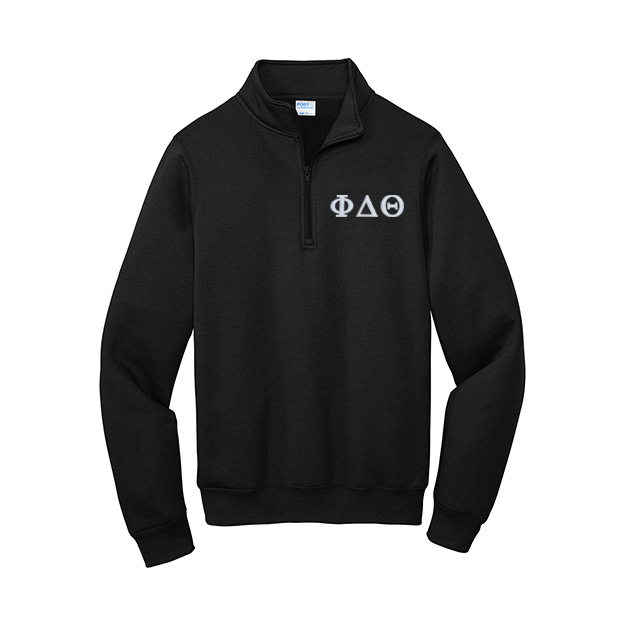 Phi Delta Theta Quarter Zip Embroidered Greek Letters