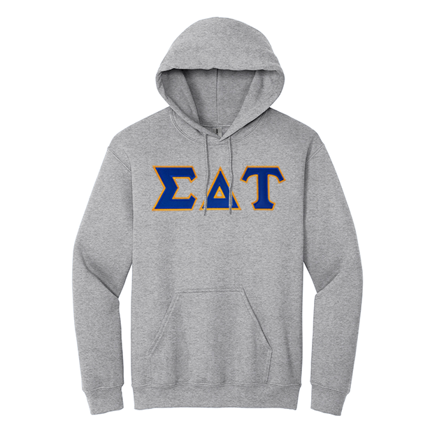 Sigma Delta Tau Greek Letter Hooded Sweatshirt – Greek Clothing Company LLC