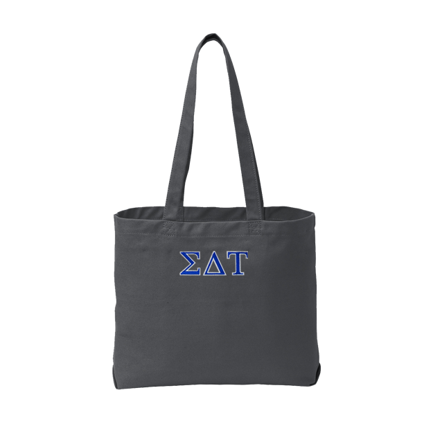 Sigma Delta Tau Tote Bag Embroidered Greek Letters – greekclothingco.com