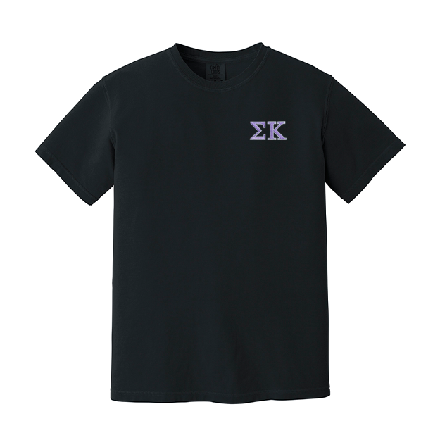 Sigma Kappa Sorority Comfort Colors Embroidered Greek Letter T-shirt ...